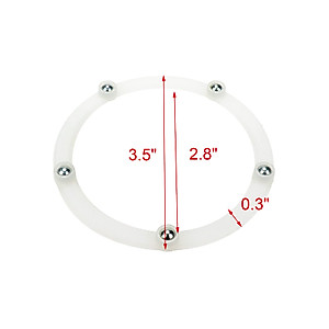 Geesatis 4 Pcs Acrylic Lazy Susan Turntable Bearing Swivel Organizer Revolving Display Base Smooth Turnable, 3.5 inch Diameter, White
