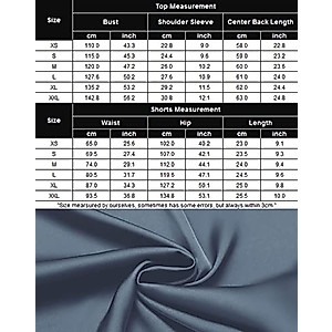 Ekouaer Satin Pyjamas Woman Sleepwear Pajama Shorts Set Silky Night wear Pjs Sets D.grey M