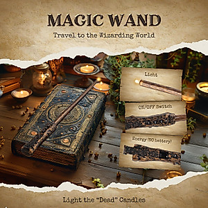 Aisutha Floating Candles with Wand - 12PCs Flameless Candles, Halloween Decorations, Magic Hanging Decorations for Birthday, Party, Halloween Christmas Decor