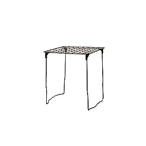 Mind Reader BORGLOCK-BLK Freestanding, 12.5 Inch Wire Shelf, Accessories Shelving Unit, Foldable, Portable, Ideal for School, Work and Gym Lockers. Holds up to 30 pounds, Black Metal