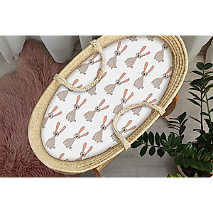 WOOLY HEROES MagicFit Bassinet Sheets: Adaptable 2-Pack for Baby Girls & Boys - Ultra-Soft, Versatile Fit for Halo, Hourglass, Rectangle & Oval Mattresses - Charming Woodland Design