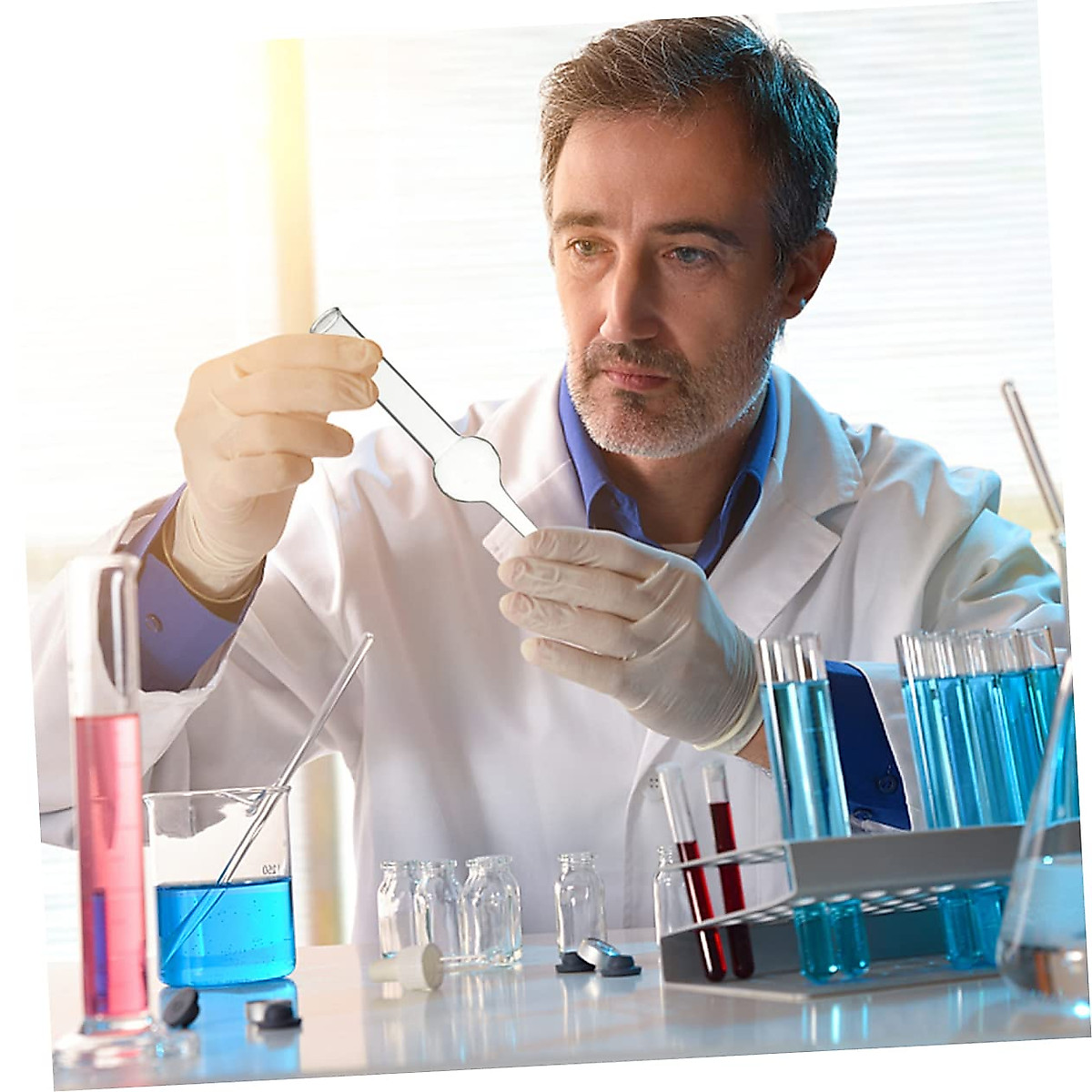 ULTECHNOVO 5pcs Experiment Equipment Small Test Tube Sample Tube Gas Drying Tube Glass Drying Tubes Single-Ball Glass Drying Tubes Glass Single-Ball Drying Tubes Candy Toolkit