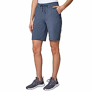 Mondetta Women's Active Bermuda Short (X-Large, Vintage Indigo Space Dye)