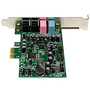 StarTech.com 7.1 Channel Sound Card - PCI Express - 24-bit - 192KHz - SPDIF Digital Optical and 3.5mm Analog Audio (PEXSOUND7CH)