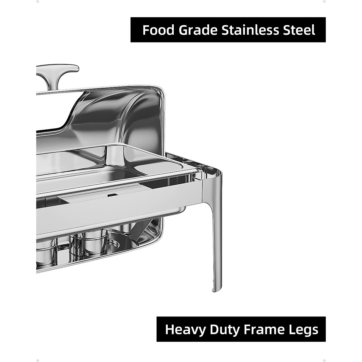 RIEDHOFF RE-TR-1/1 chafing dish, Full size pan, Rectangular with visible lid