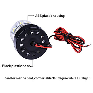 ISURE MARINE Boat Yacht Navigation Anchor Lights All Round 360° White 12V LED Daylight Waterproof Signal Lights
