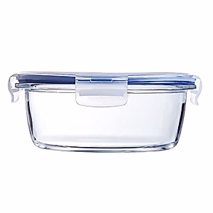 Luminarc Pure Box Active Glass Food Storage Container with Sliding Vent Lid (Round 920ML)