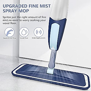 Spray Mop for Floor Cleaning Microfiber Floor Mop Wet Dry Dust Flat Cleaning Mop with 5 Washable Mop Pads and Refillable Bottle for Home Kitchen Bathroom Wood Laminate Vinyl Ceramic Hardwood Tile