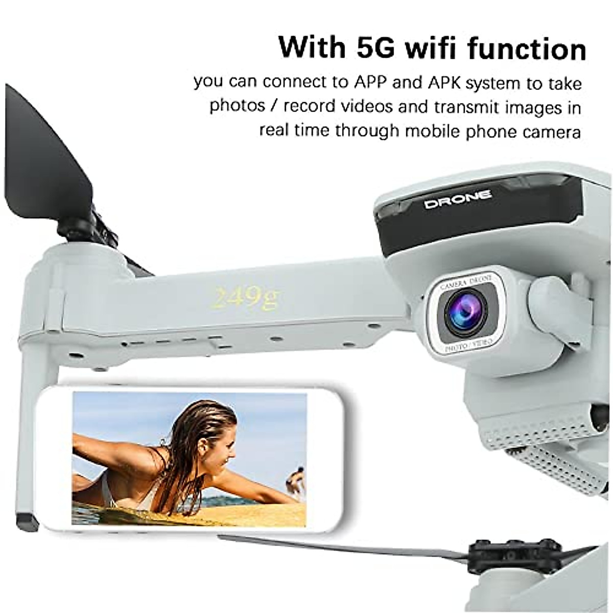 Explore the Skies with our 5G WiFi RC Drone - High Definition Camera FPV and Folding Quadcopter - Perfect for Aerial Photography and First Person Viewing