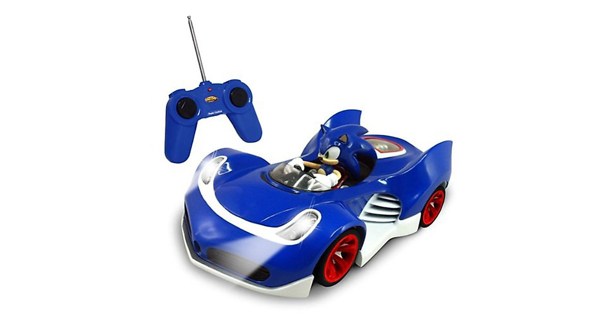 RC Sonic Car with Lights - Official Sega Sonic Racecar for Kids