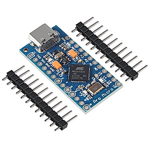 AITRIP 2PCS Pro Micro ATmega32U4 5V 16MHz Type-C Development Module Board with 2 Row pin Header Compatible arduino Leonardo Replace ATmega328 Pro Mini