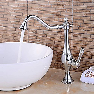 Faucets,High Grade All Chrome Faucet Lifting Kitchen Bathtub Bathroom Taps Personality Lovely Water-Tap