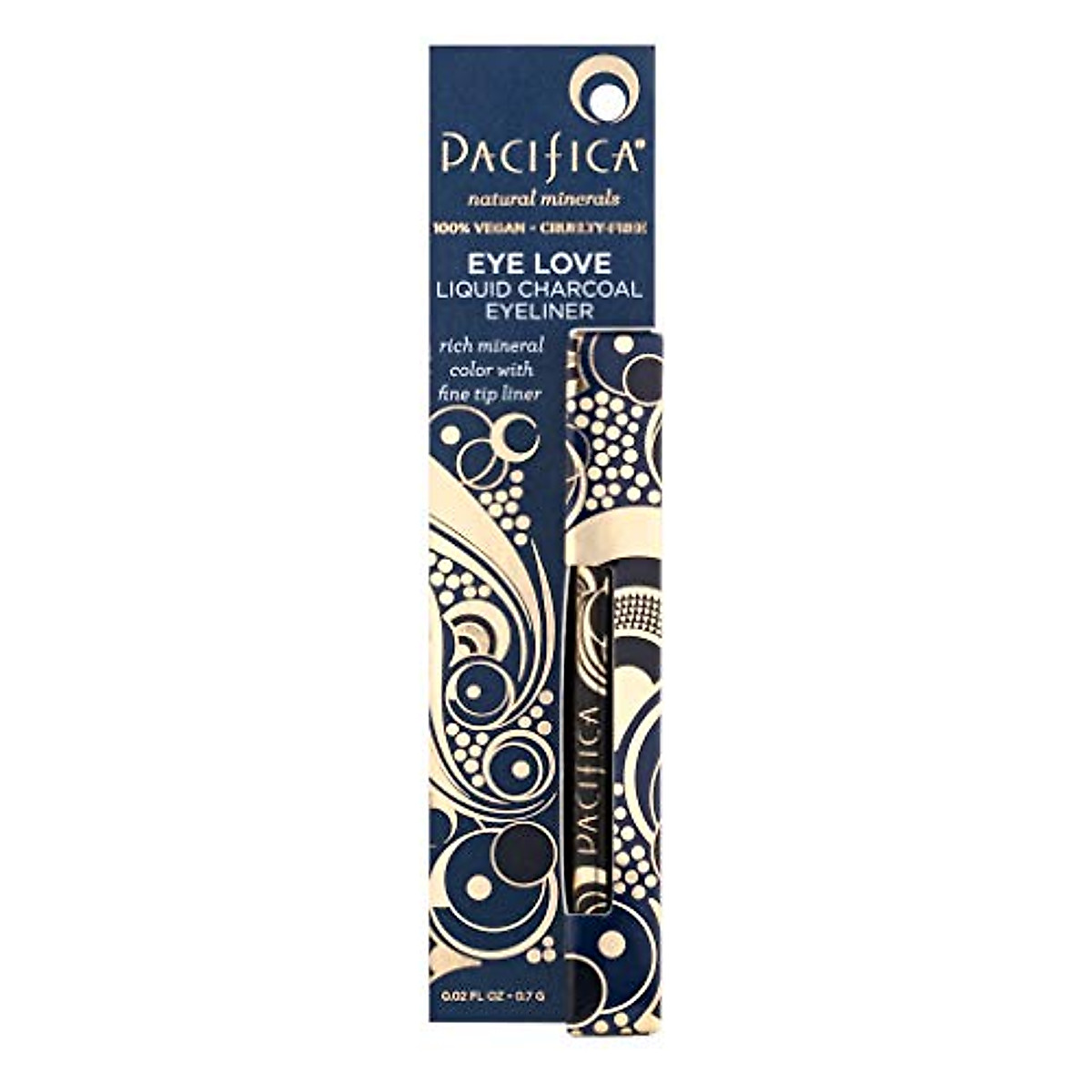 Pacifica Eye Love Liquid Charcoal Eyeliner - Black Women 0.02 oz