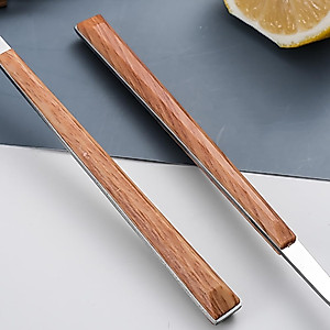 15-Pieces Silverware Set Wooden Handle Flatware Cutlery Set for 3 Forks And Spoons Utensil Sets Forks Silverware Home Essentials for New Home Ergonomic Durable Mirror Polished