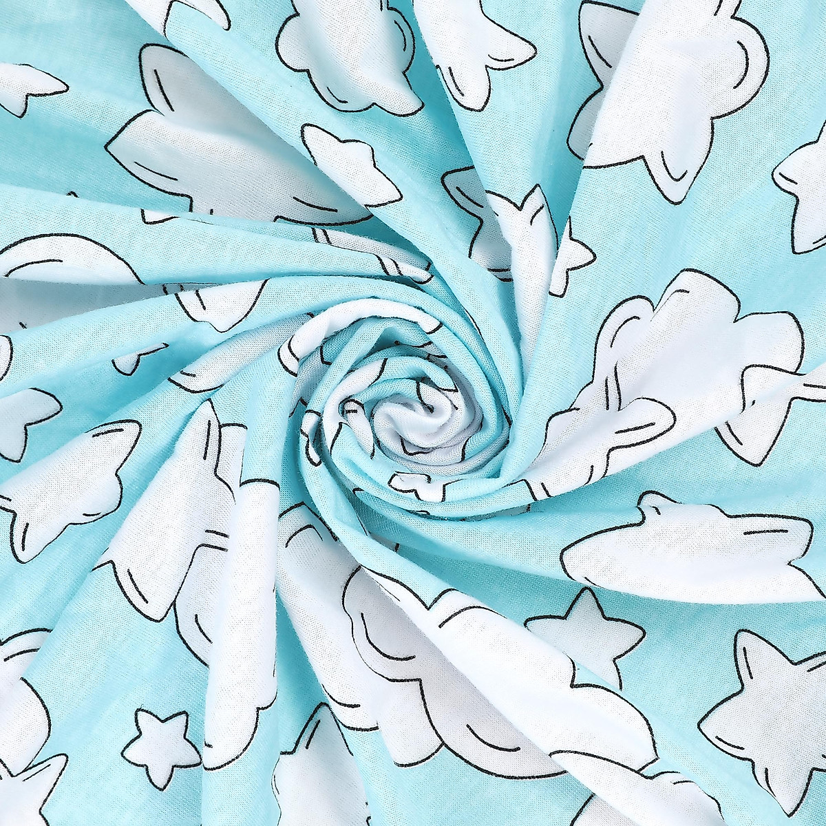 Organic Crib Sheets (2 Pack) - 100% Organic Jersey Cotton Fitted Crib Sheets for Standard Crib and Toddler Mattresses (Blue)