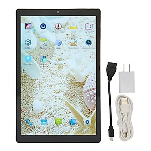 10.1in Tablet, PC Tablet for 11.0 6GB 128GB 2.4G 5G WiFi, 1920x1080 IPS Front 5MP Rear 13MP Calling Tablet 100‑240V Orange