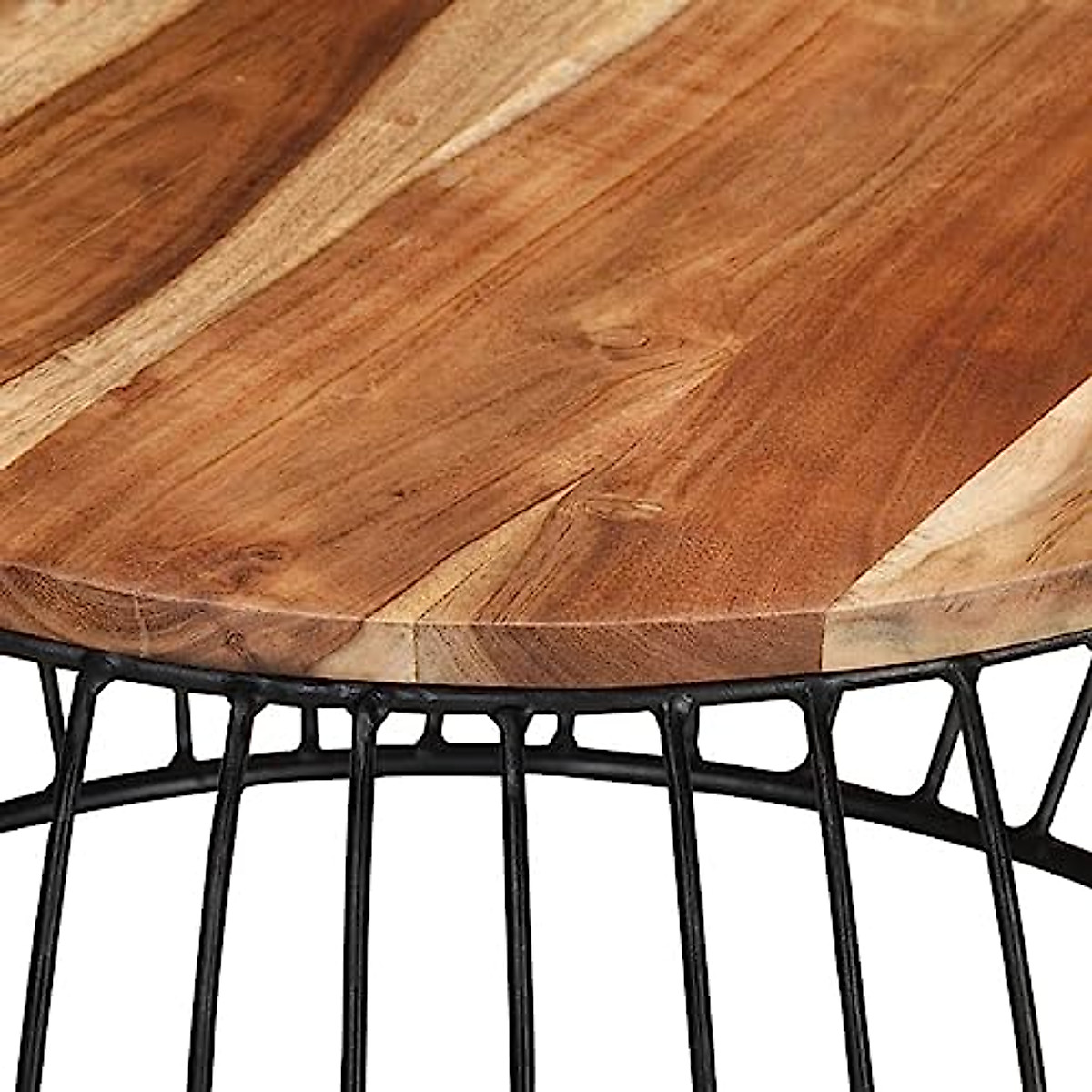 QJBSAVVA Coffee Table Ø26.8 Solid Acacia Wood,Bedside Tables Side Tables End Tables Entrance Tables Suitable for Meeting Rooms, Reception Rooms, Offices