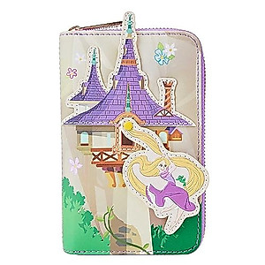 Loungefly Disney Tangled Rapunzel Swinging From Tower Zip-Around Wallet
