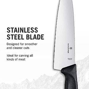 Victorinox Swiss Classic 8-Inch Chef's Knife with Straight-Edge Blade and Black Handle