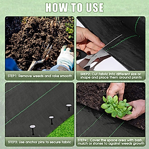 5oz Weed Barrier Landscape Fabric Heavy Duty Weed Blocker Fabric Ground Cover for Gardening&Yard(4ft x 250ft)