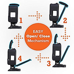 MiPremium Frame Mount Housing Case for GoPro Hero 7 6 & 5 Black Silver & White. Cover Shell Cage Accessories Kit with Aluminium Screw & Quick Release Buckle Socket Accessory for Hero7 Hero6 Hero5