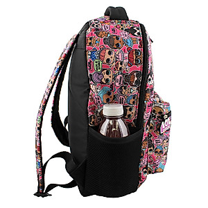 L.O.L. Surprise! Dolls Girls 16" School Backpack (One Size, Black/Pink)