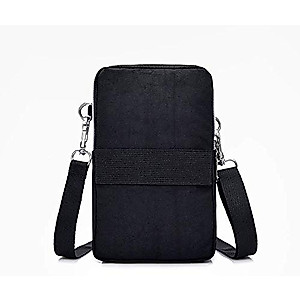 Kimwing Phone Purse Crossbody for Women iPhone 12 Pro Max / 11 Pro Max, Girls Wallet Wristlet Armband Bag for Samsung S20 FE, A11 A21 A51 A71 A10S A20S A21S A10 S20 Ultra Note 9, 10, S10 Plus (Black)