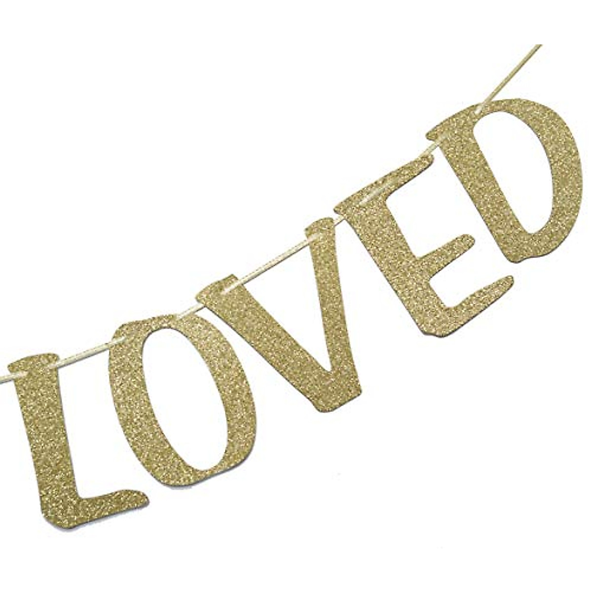 12 Years Loved Banner Sign Gold Glitter for 12th Birthday Party Decorations Anniversary Decor Photo Booth Props