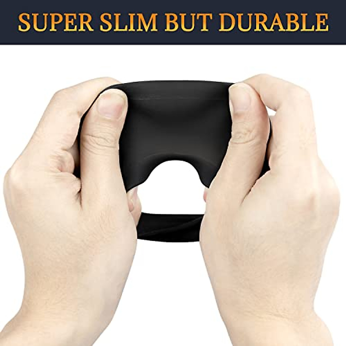 SOULWIT Silicone Ear Pads Cover Protector for AirPods Max Headphones Cushions, Sweatproof, Easily Washable, Rugged Durability - Black