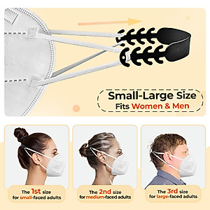 KN95 Face Mask Disposable Adults - 100 Pack Adjustable KN95 Mask 5 Layer Protection Breathable Comfortable Respirator Women Men KN95 Face Mask Individually Wrapped