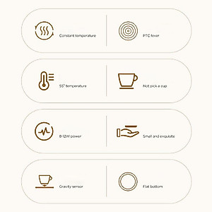 55° Thermostatic Coffee Mug Warmer for Desk - Smart Gravity-iIduction Auto On/Off Coffee Cup Warmer Cup Heater for Office, Suit for All Kinds of Mug - Gifts Coffee Lovers for Women Man