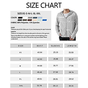 Locachy Men's UPF 50+ Sun Protection Outdoor Lightweight Full Zip Hoodie Jacket Long Sleeve Fishing Hiking Performance Shirt Light Grey M