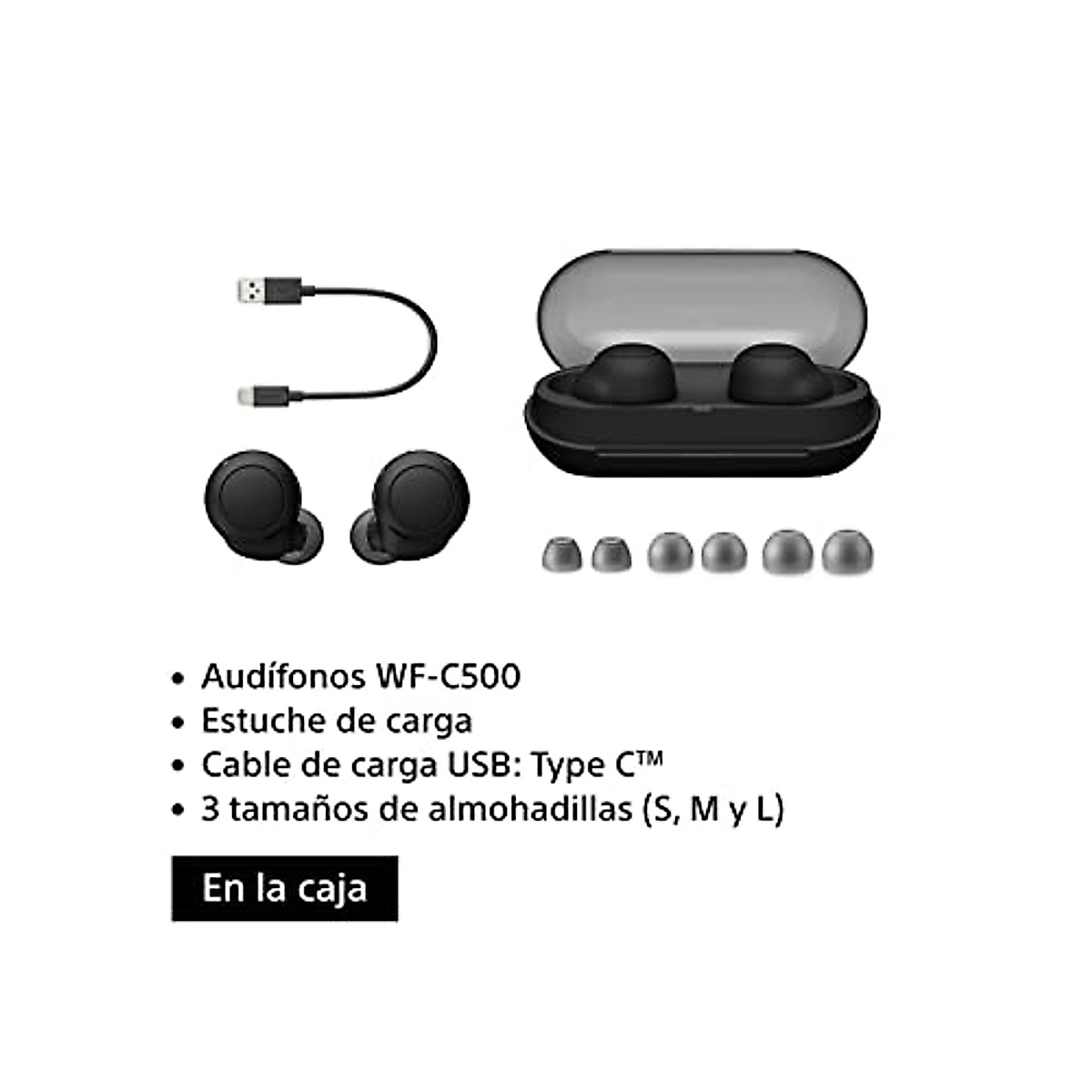 Sony WF-C500 Truly Wireless In-Ear Bluetooth Earbud Headphones with Mic - Black (Renewed)