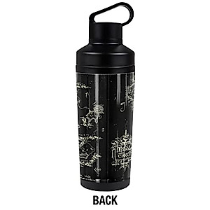 Lord Of The Rings - Logo OFFICIAL Map Of Me 18 oz Insulated Water Bottle, Leak Resistant, Vacuum Insulated Stainless Steel with 2-in-1 Loop Cap