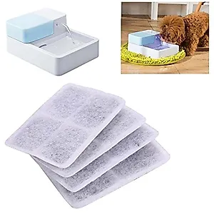 TOPCHANCES 4 Pcs Activated Carbon Filter Replace for Pet Dog Water Fountain (ctivated Carbon Filter)
