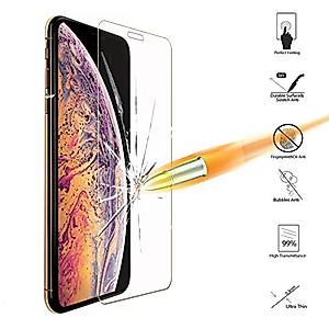 AKWOX (4-Pack) Compatible with iPhone Xs Max Screen Protector with Back Covers, 9H Tempered Glass Front Screen Protector and Back Screen Protector for iPhone XS Max