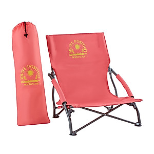 PRODUCTWORKS Maui and Sons Comfort Sling Back Bag Beach Camping Picnic Chair, 2-Pack (Coral)