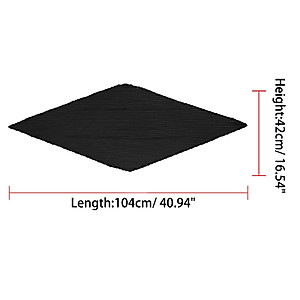 Allegra K Women Pleated Rhombus Head Scarf Wraps Scarves Neckerchief Bandana Solid Color Black