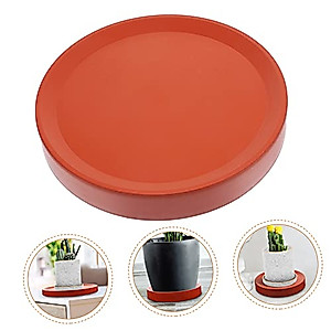 Happyyami Rolling Flower Pot Tray Outdoor Flower Pot Stand Plastic Utility Cart Plastic Plants Plant Dolly with Wheels Rolling Plant Caddy Flower Pots for Indoor Plants Pp Red Plants Caddy