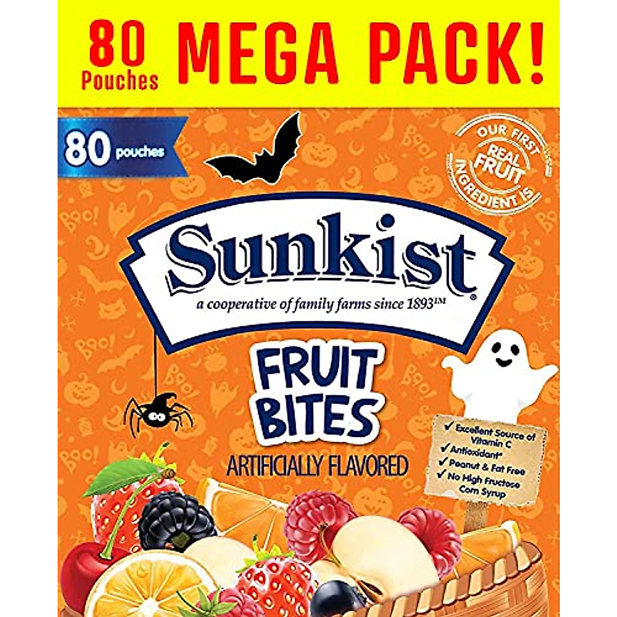 Eva's Gift Universe Basket Filler Fruit Snacks, Mixed, Bulk Pack,0.8 oz Individual Single Serve Bags,80 Pouches (1 Pack)