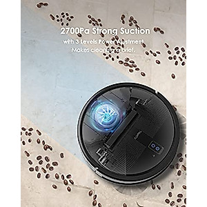 Thamtu G10 Robot Vacuum with 2700Pa Strong Suction, Super-Thin Robotic Vacuum Cleaner, Compatible with Alexa, Clean Schedule, Self-Charging, Ideal for Pet Hair, Hard Floor, Medium-Pile Carpet (Sliver)