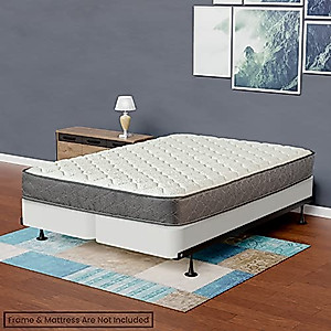 Spinal Solution 8-Inch Split Wood Traditional Boxspring/Foundation, Full XL, White