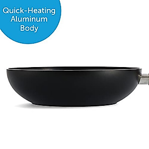 BK Simply Ceramic, Ceramic Nonstick Induction 11" Nonstick Frying Pan Skillet, PFAS Free, Dishwasher Safe, Black