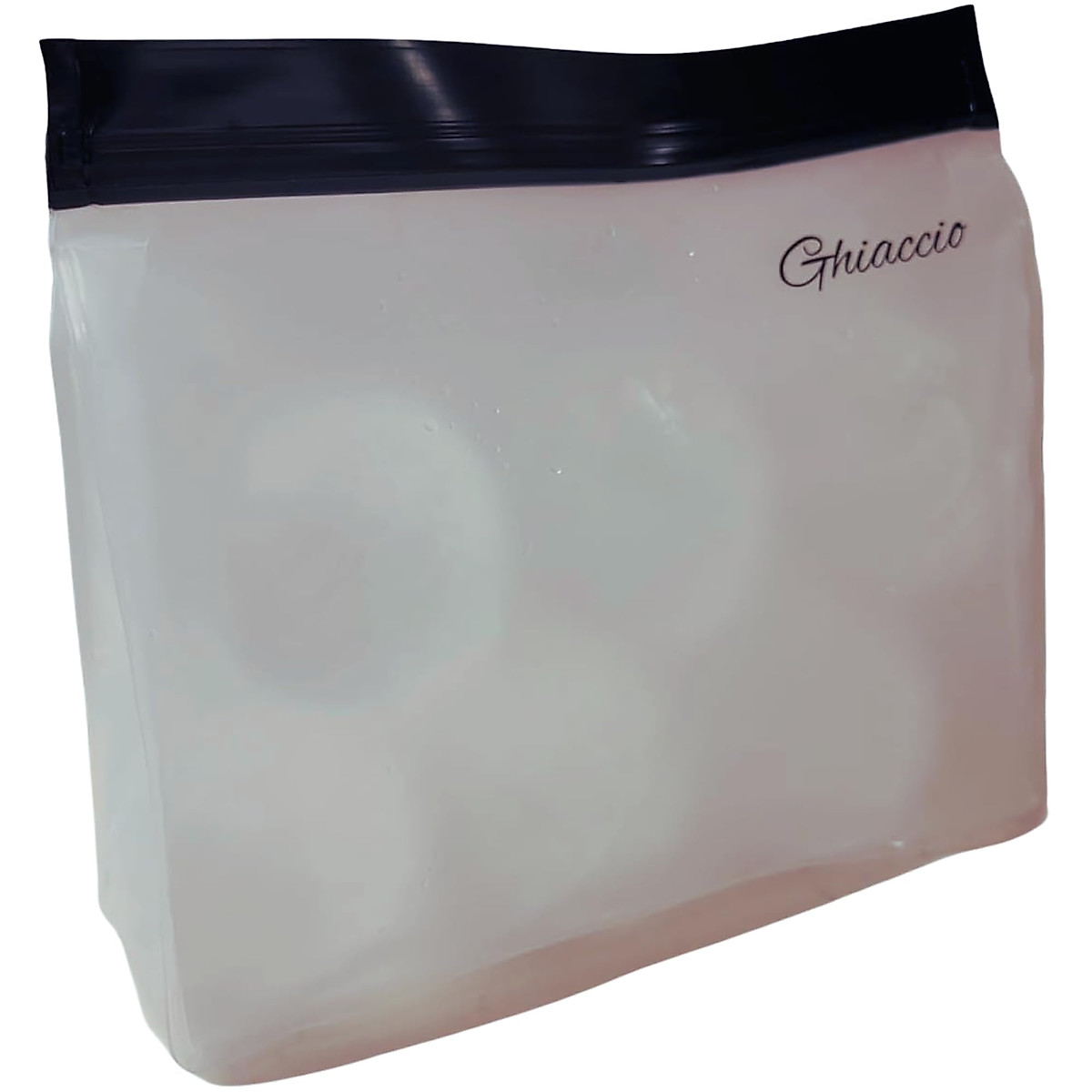 Ghiaccio Reusable Ice Bag - Premium Ice Storage Bags, Plastic Free and BPA Free, Freezer Safe and Leakproof Silicone for Long-Lasting Freshness (Pack of 3)