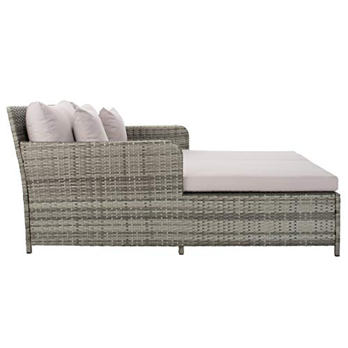 Safavieh PAT7500B Outdoor Collection Cadeo Grey Cushion Daybed