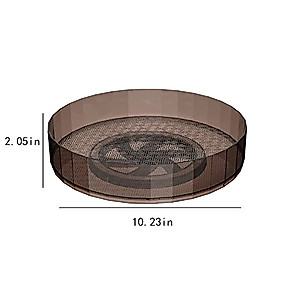 10 Inches Large Rotating Turntable Organizer for Kitchen, Pantry, Cabinet, Dining Table, Fridge, Countertop, Vanity Spinning Food Storage Container for Spices Condiments Clear