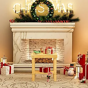 Glavbiku Bamboo Shower Bench, Shower Chair with Non-Slip Feets Storage Shelf Safe and Stable, Kids Adults Wooden Stool for Home, Bathroom, Bedside, Living Room