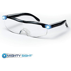 Ontel Mighty Sight LED Magnifying Eyewear, Black, Pack of 2