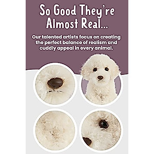 Living Nature Labradoddle Puppy Stuffed Animal | Fluffy Dog Animal | Soft Toy Gift for Kids | 6 inches