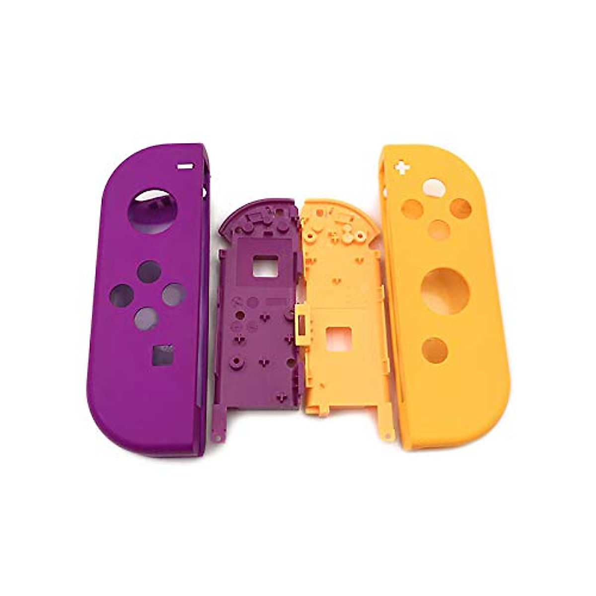 Zoozie LA Faceplate Housing Shell Case Cover+Battery Middle Frame for Switch NS NX Controller-Purple-Orange1